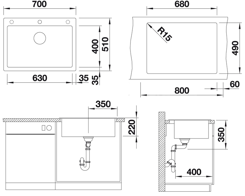 Blanco PLEON 8 antracit 523043 | Dřezy-Blanco.cz